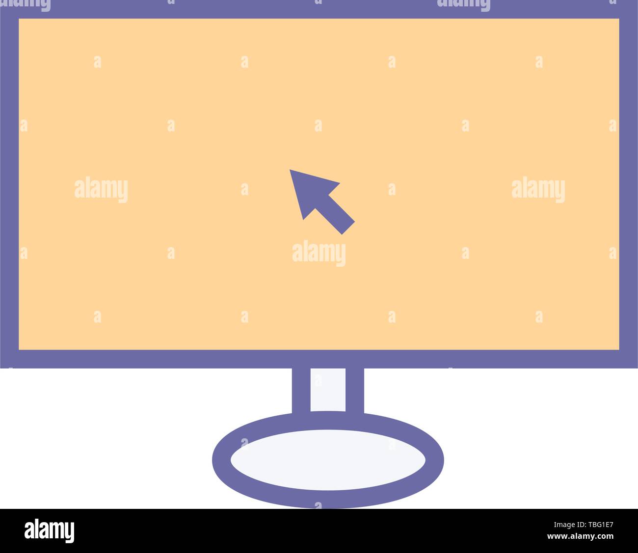 Computer Icon - Desktop sign vector Stock Vector Image & Art - Alamy