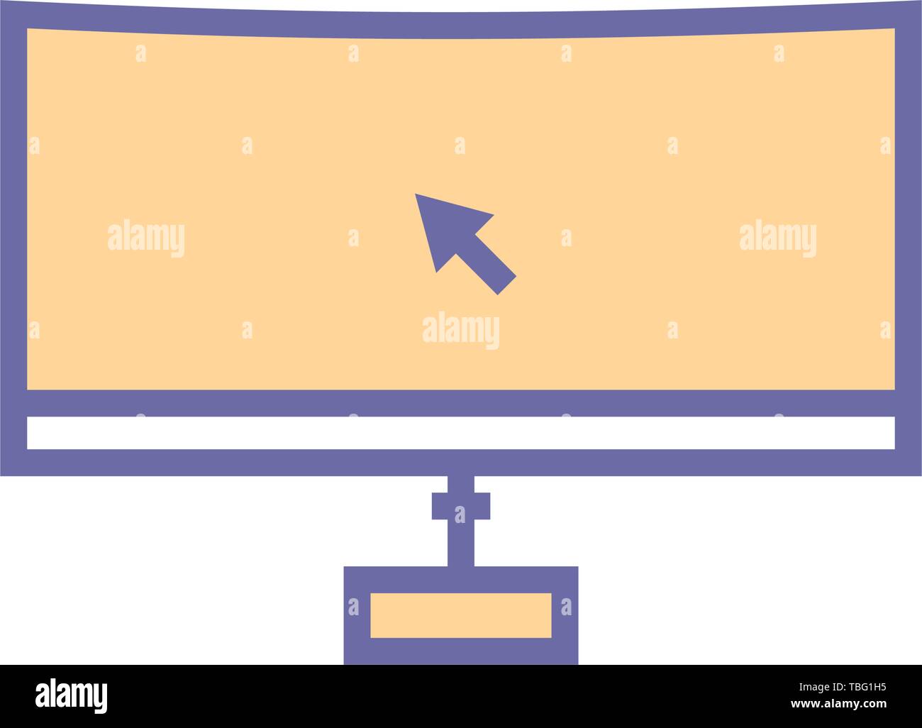 Computer Icon - Desktop sign vector Stock Vector Image & Art - Alamy