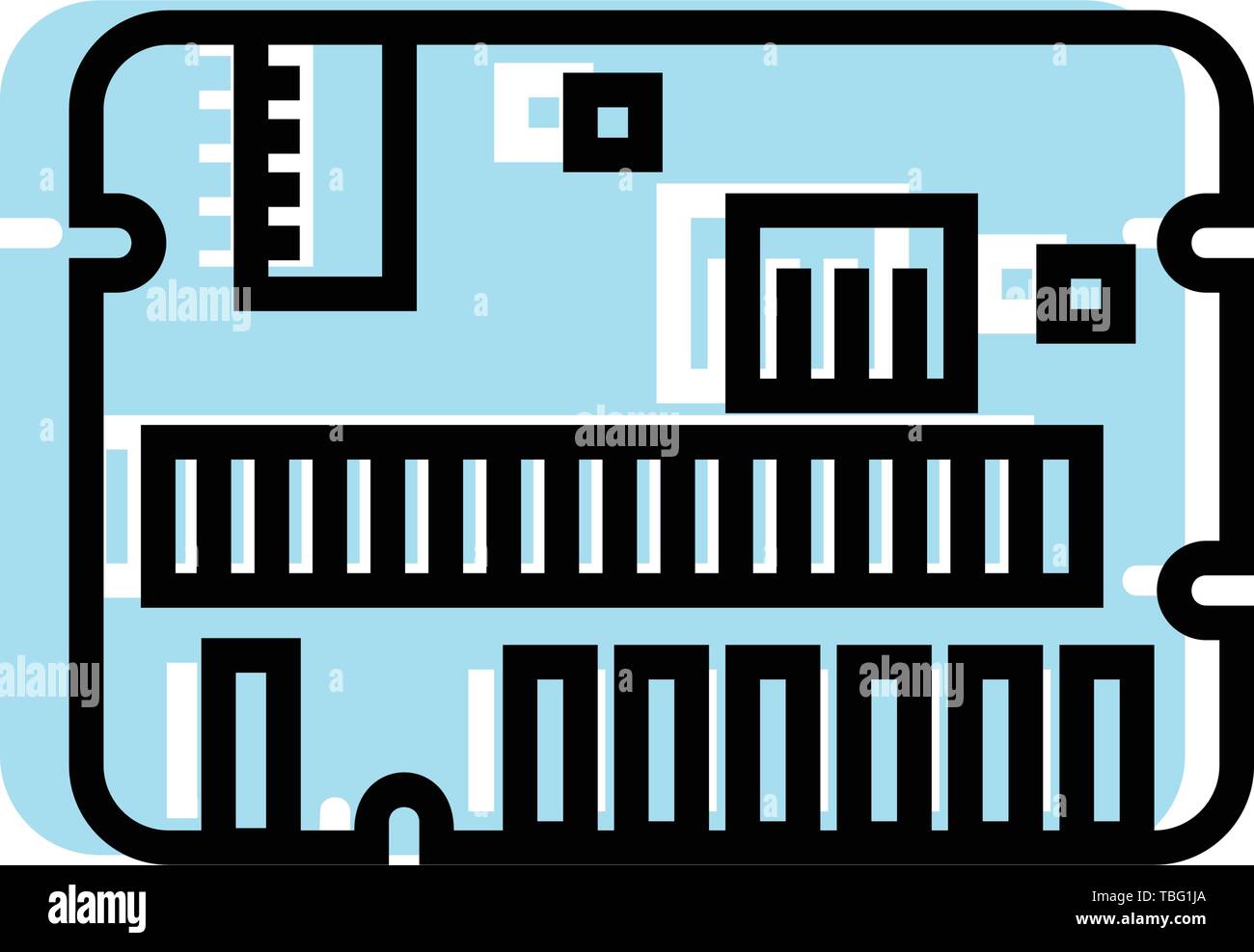 Computer motherboard icon - Processor sign Stock Vector Image & Art - Alamy