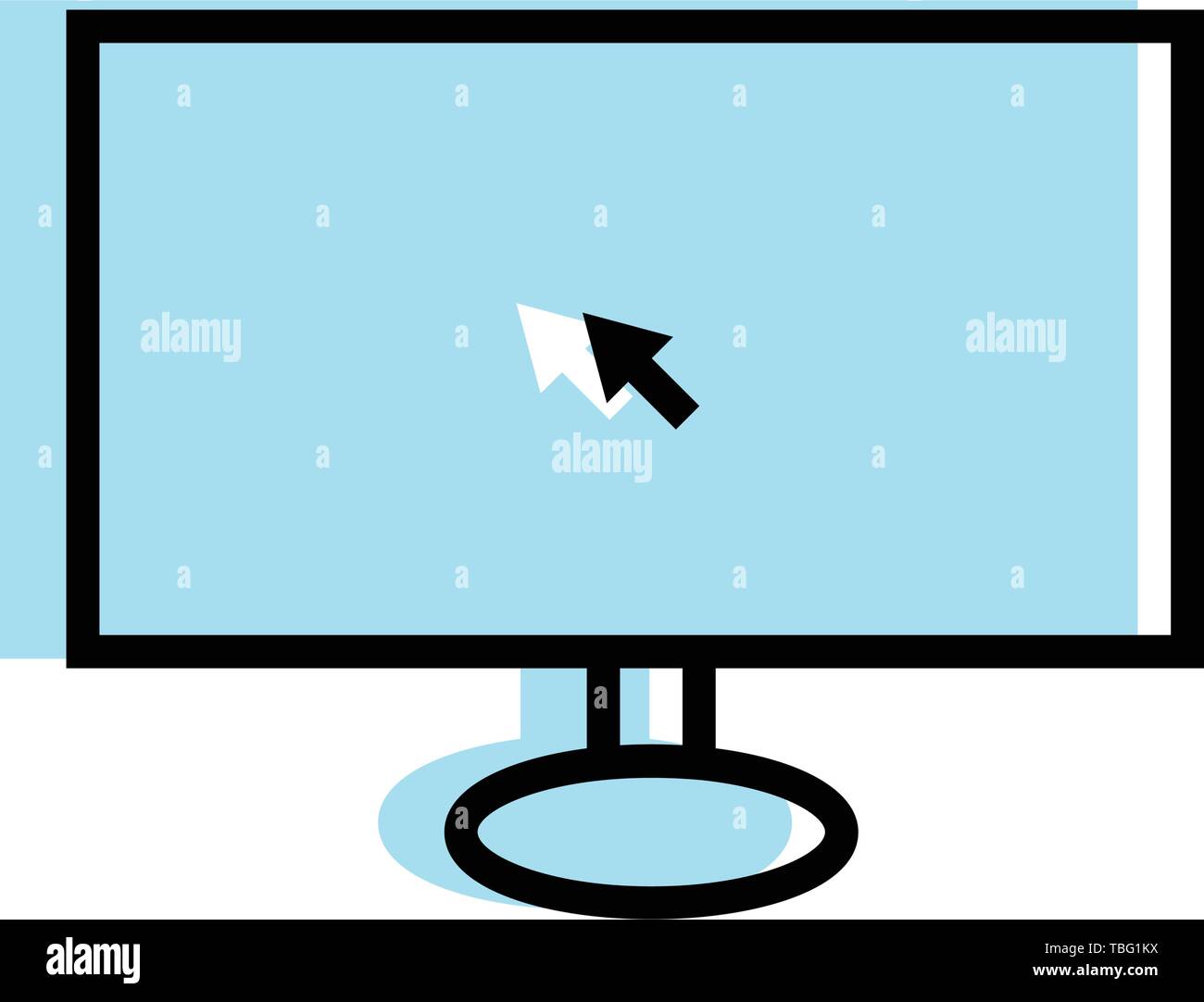 Computer Icon - Desktop sign vector Stock Vector Image & Art - Alamy