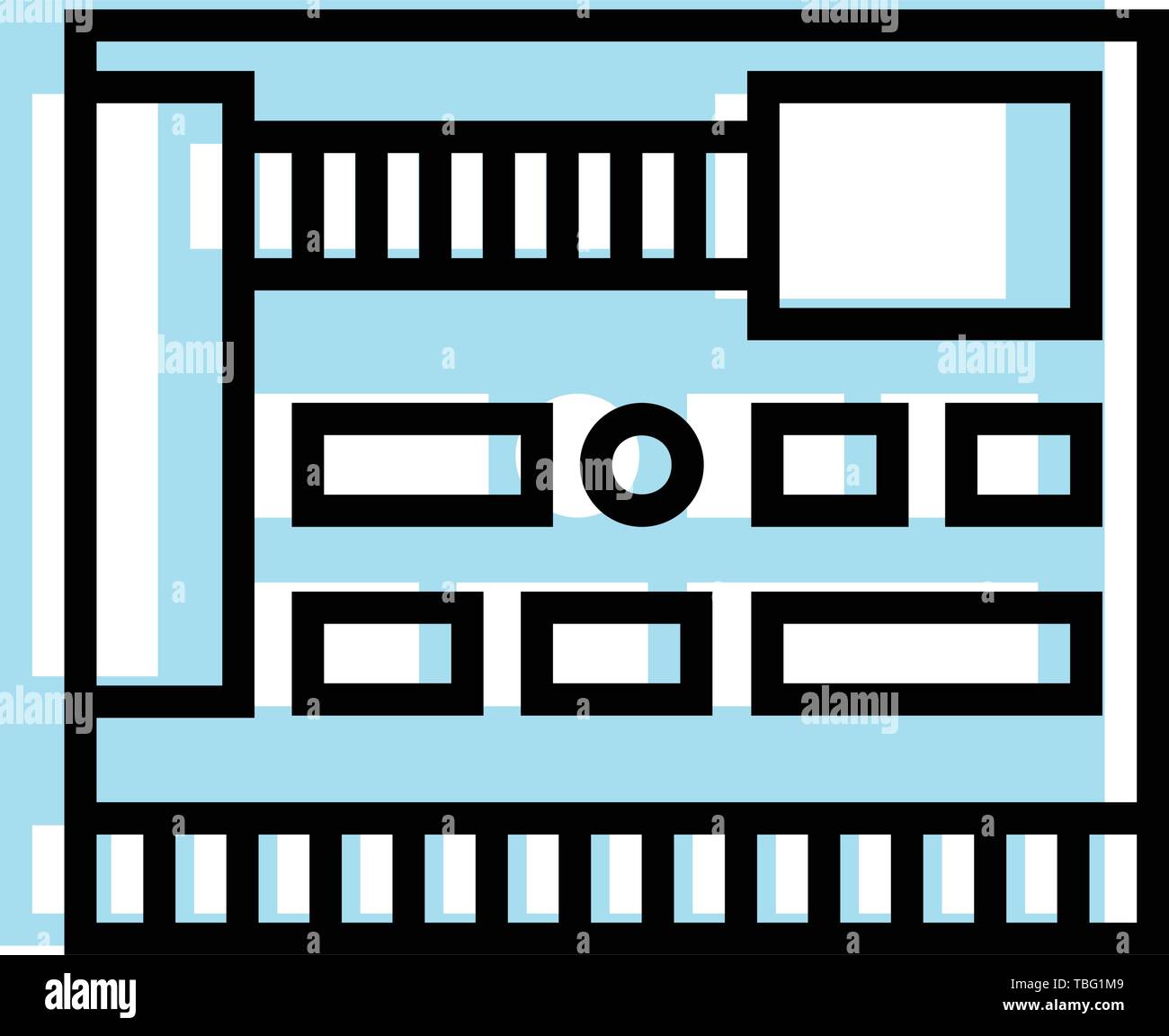 Computer motherboard icon - Processor sign Stock Vector Image & Art - Alamy