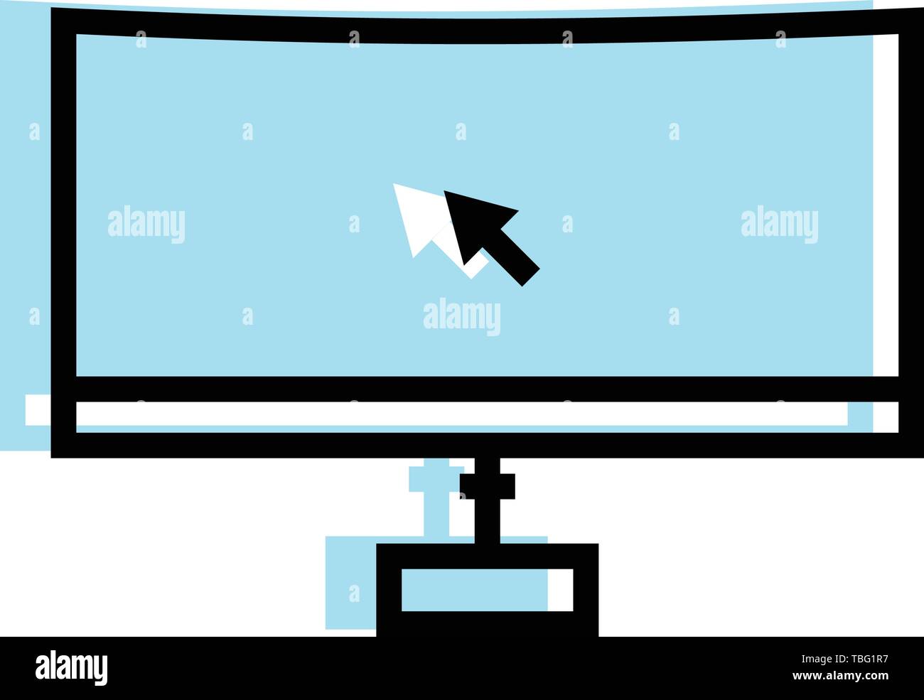 Computer Icon - Desktop sign vector Stock Vector Image & Art - Alamy