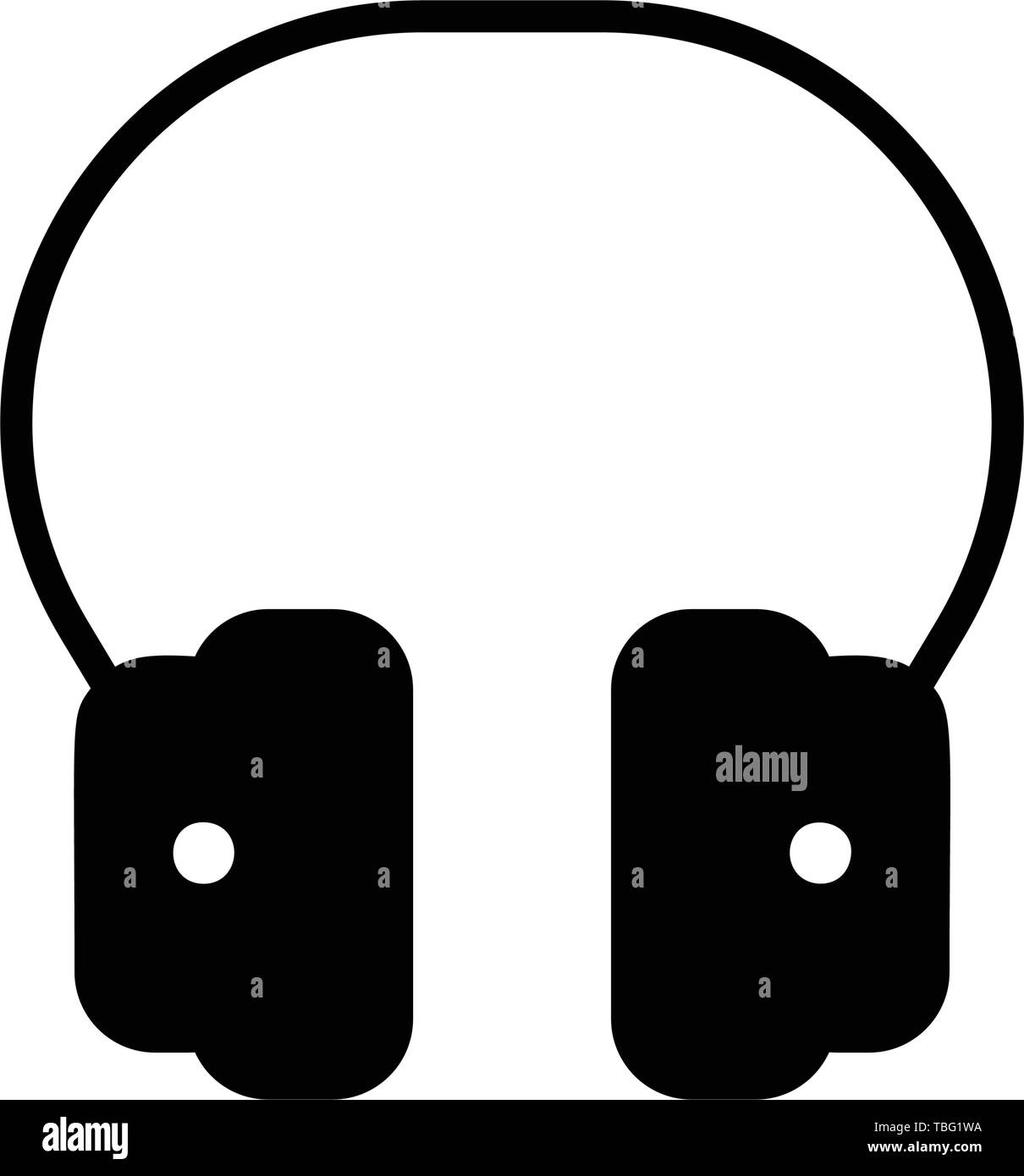 Headphone Icon - Headset gadget sign vector Stock Vector Image & Art ...