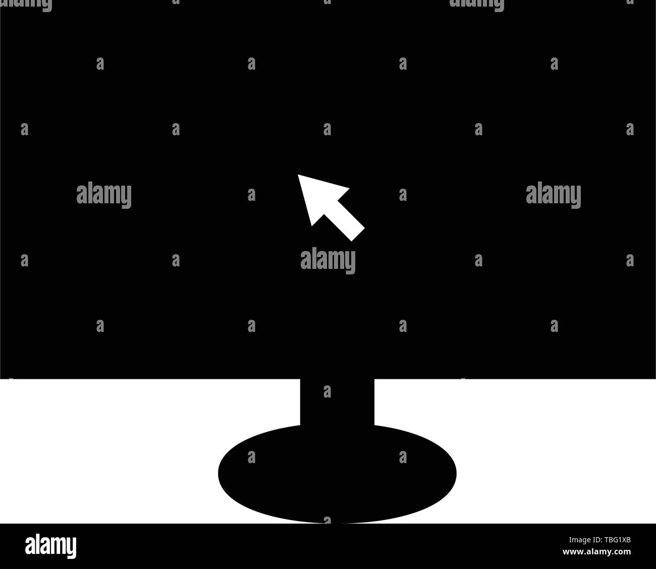 Computer Icon - Desktop sign vector Stock Vector Image & Art - Alamy