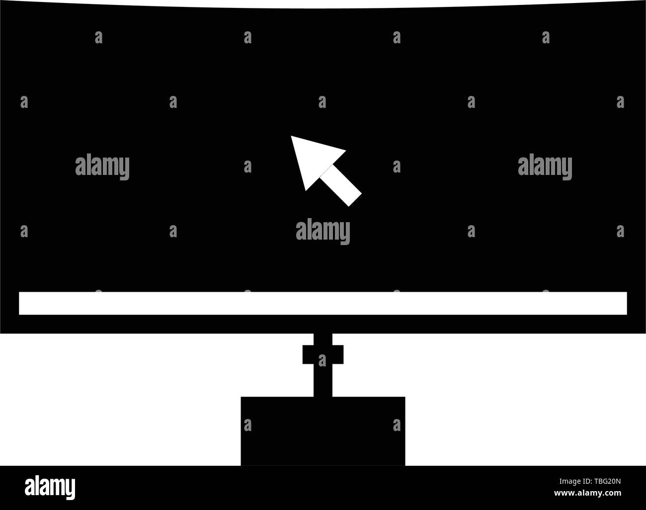 Computer Icon - Desktop sign vector Stock Vector Image & Art - Alamy