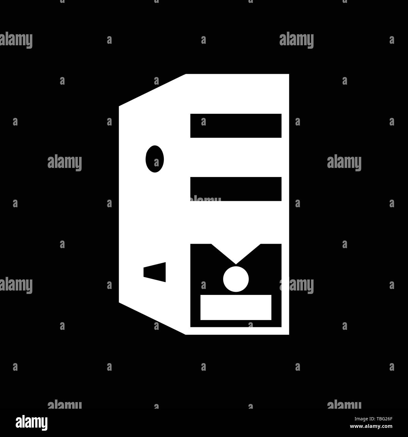 Desktop computer sign - Desktop case Stock Vector Image & Art - Alamy