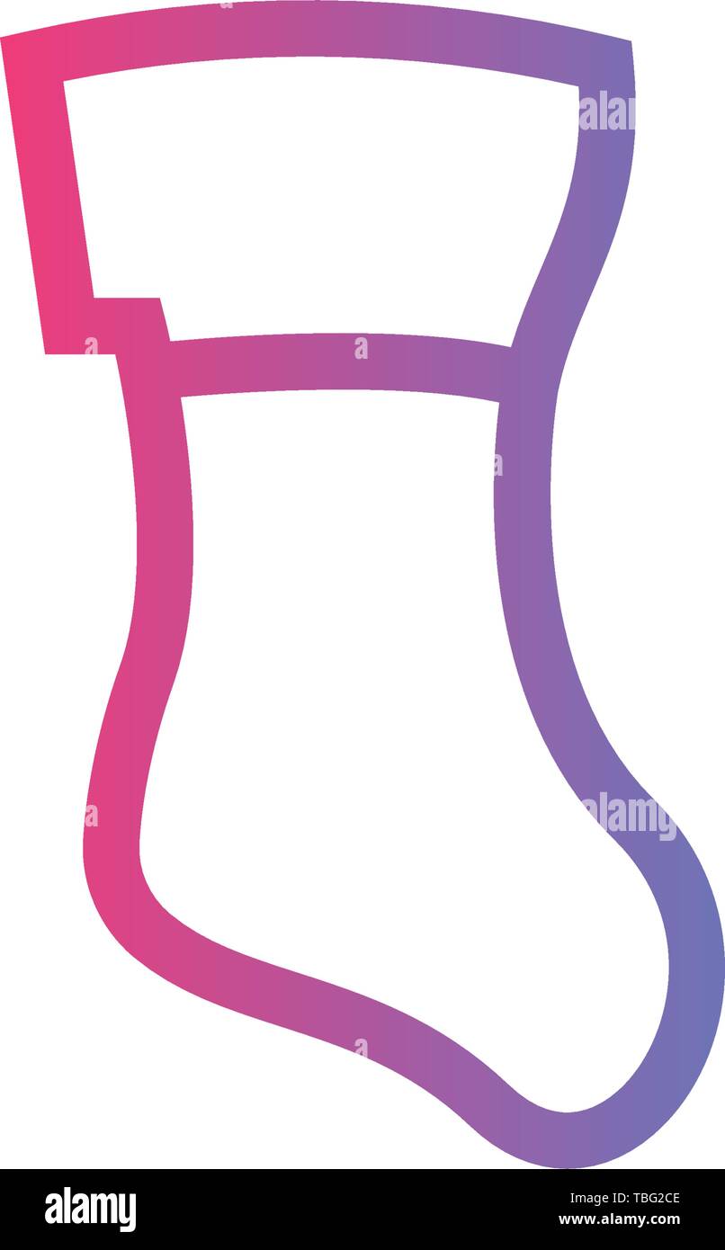 Simple design christmas stocking Stock Vector Images - Alamy