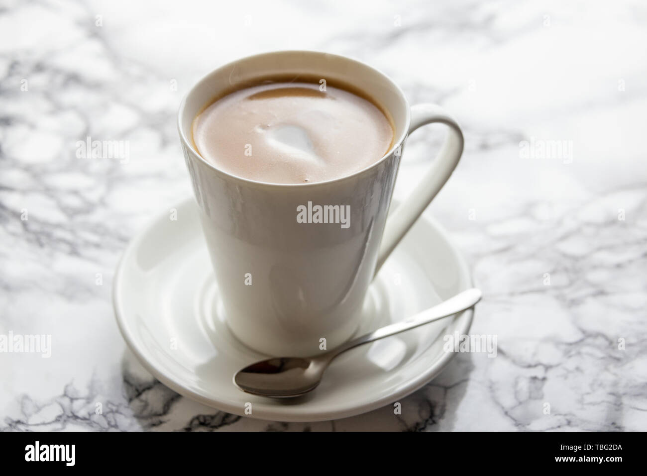 Front view of a delicious and tasty cup of freshly made coffee Stock ...