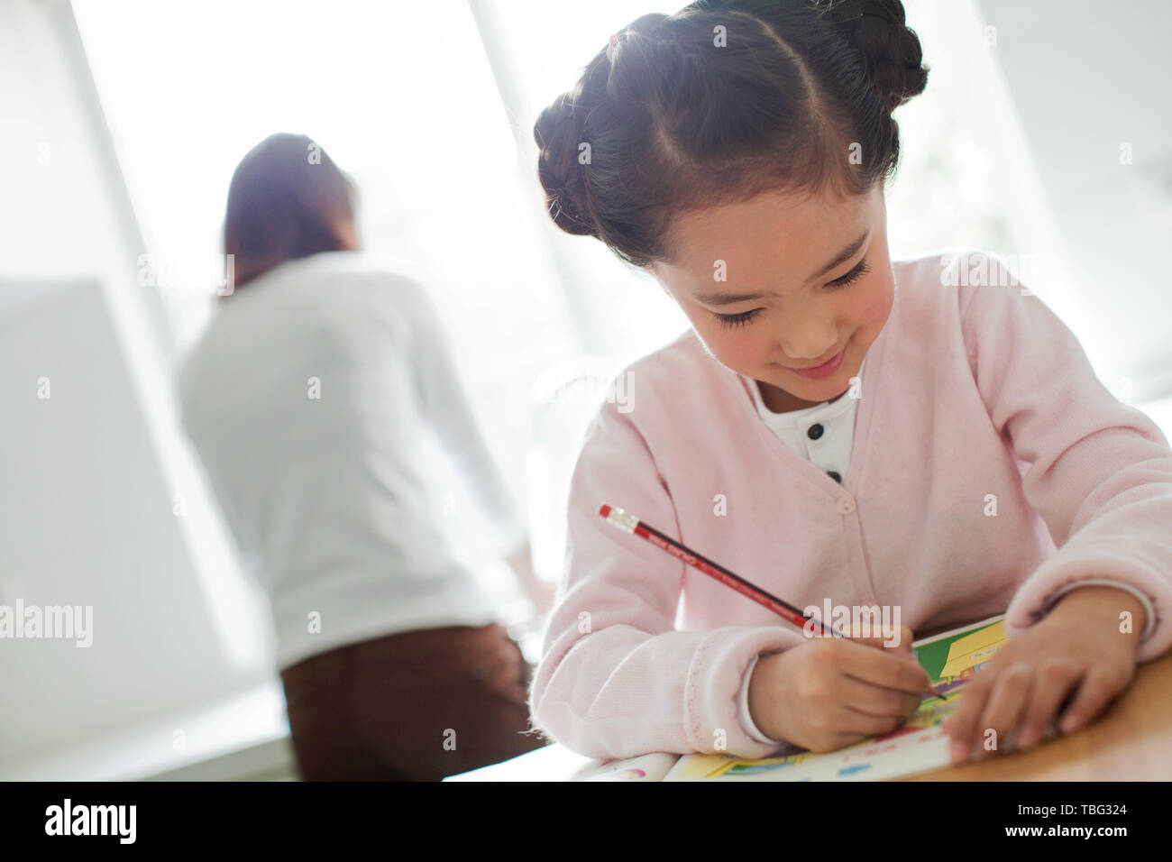 A child is studying Stock Photo - Alamy