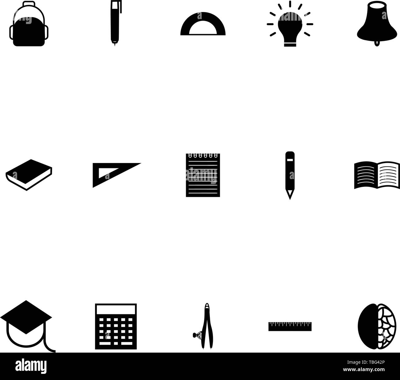 Education sign icons set - Trendy education icons white background ...