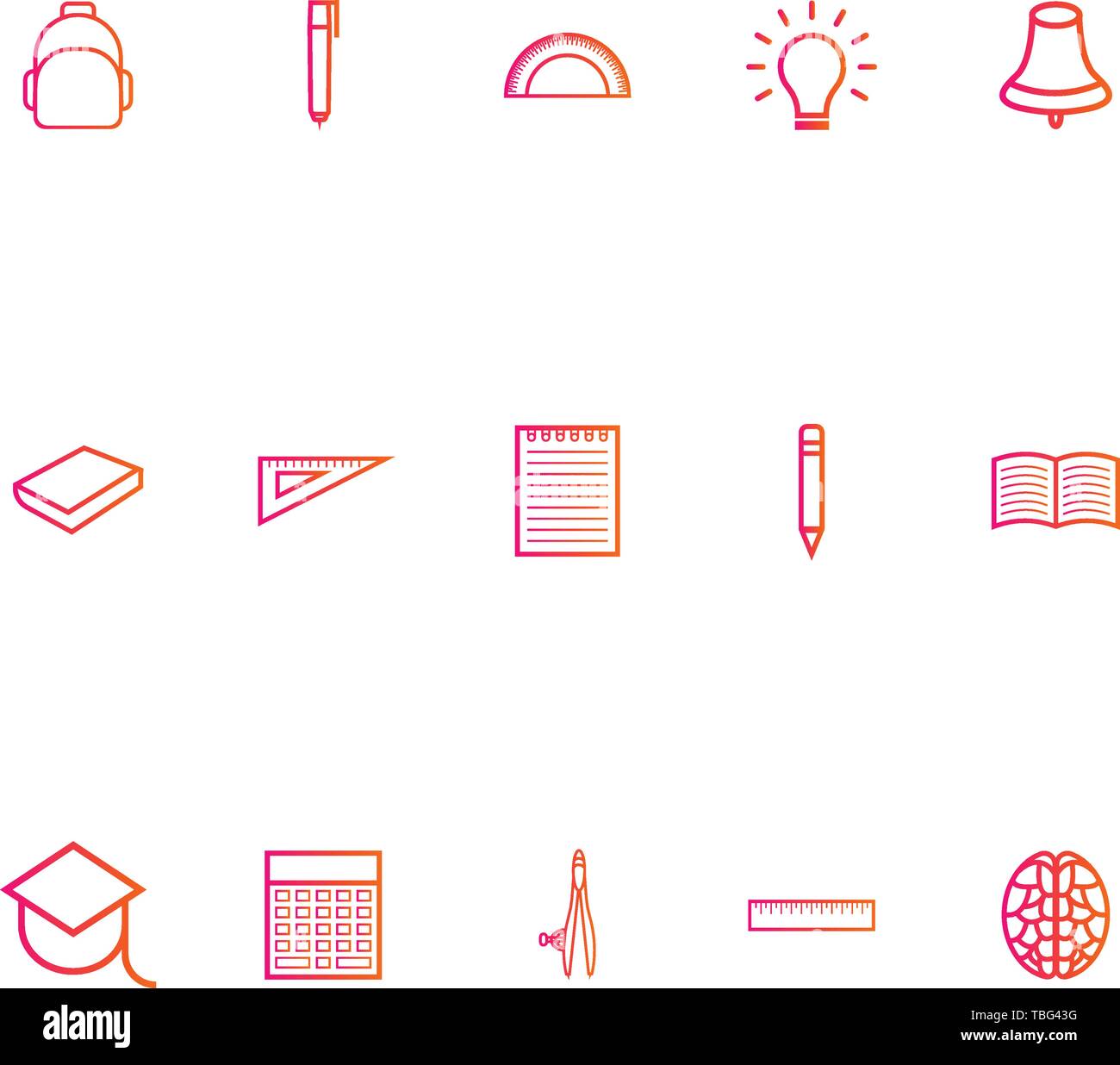Education sign icons set - Trendy education icons white background ...