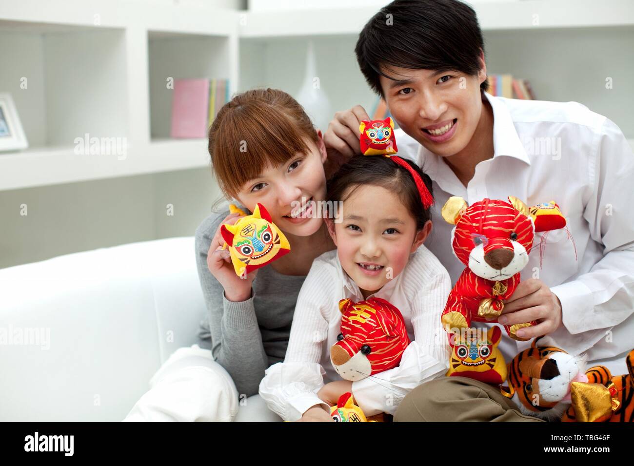 family of three Stock Photo - Alamy