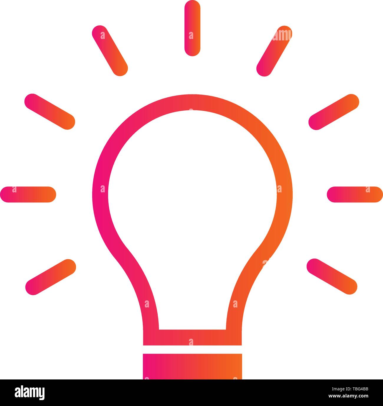 Solution symbol - lamp icon - idea sign Stock Vector Image & Art - Alamy