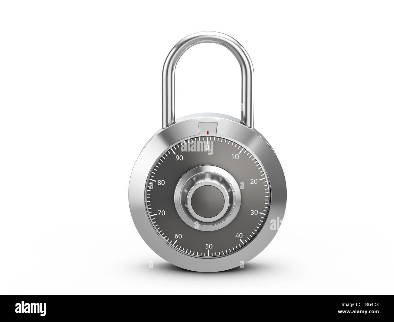 Padlock combination lock on a white background. 3d illustration Stock ...