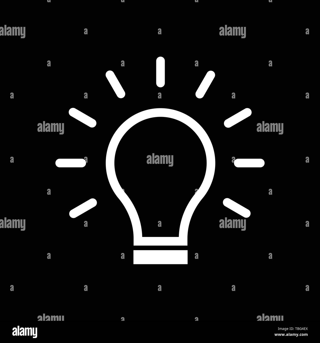 Solution symbol - lamp icon - idea sign Stock Vector Image & Art - Alamy