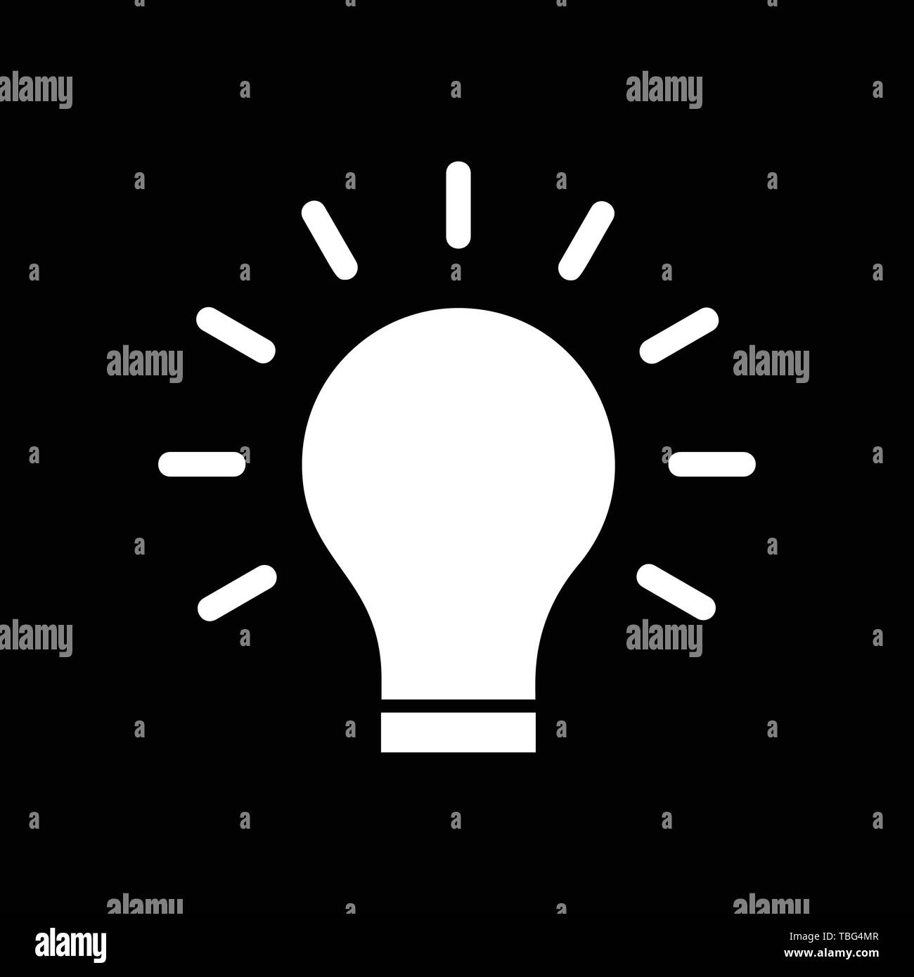 Solution symbol - lamp icon - idea sign Stock Vector Image & Art - Alamy