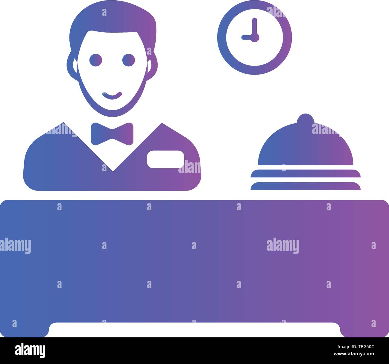 Hotel reception vector icon Stock Vector Image & Art - Alamy