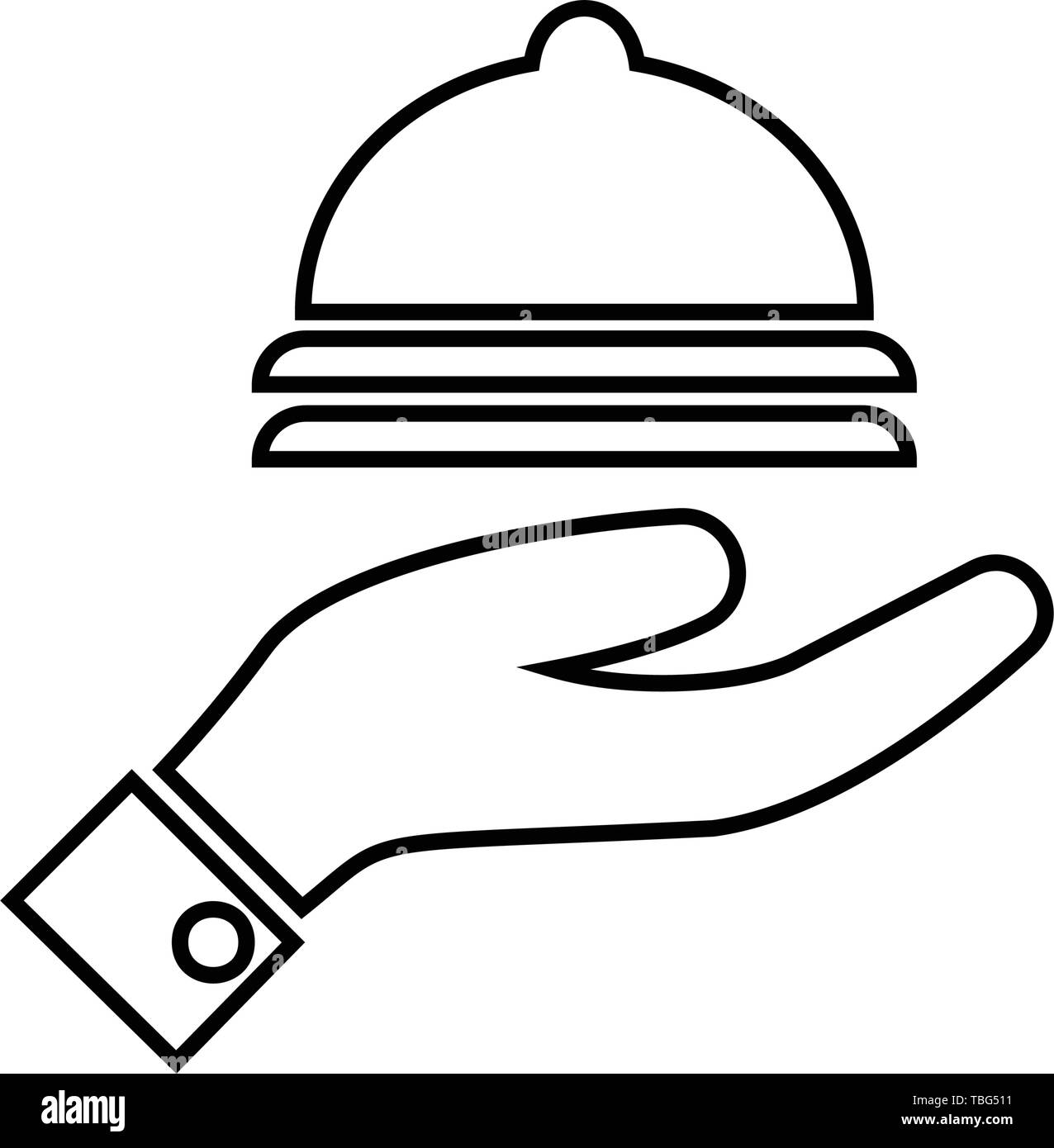 Food service vector vectors Black and White Stock Photos & Images - Alamy