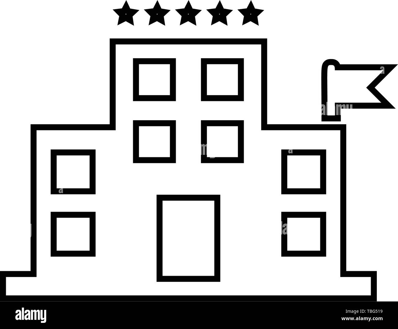 Five-star hotel icon vector Stock Vector Image & Art - Alamy