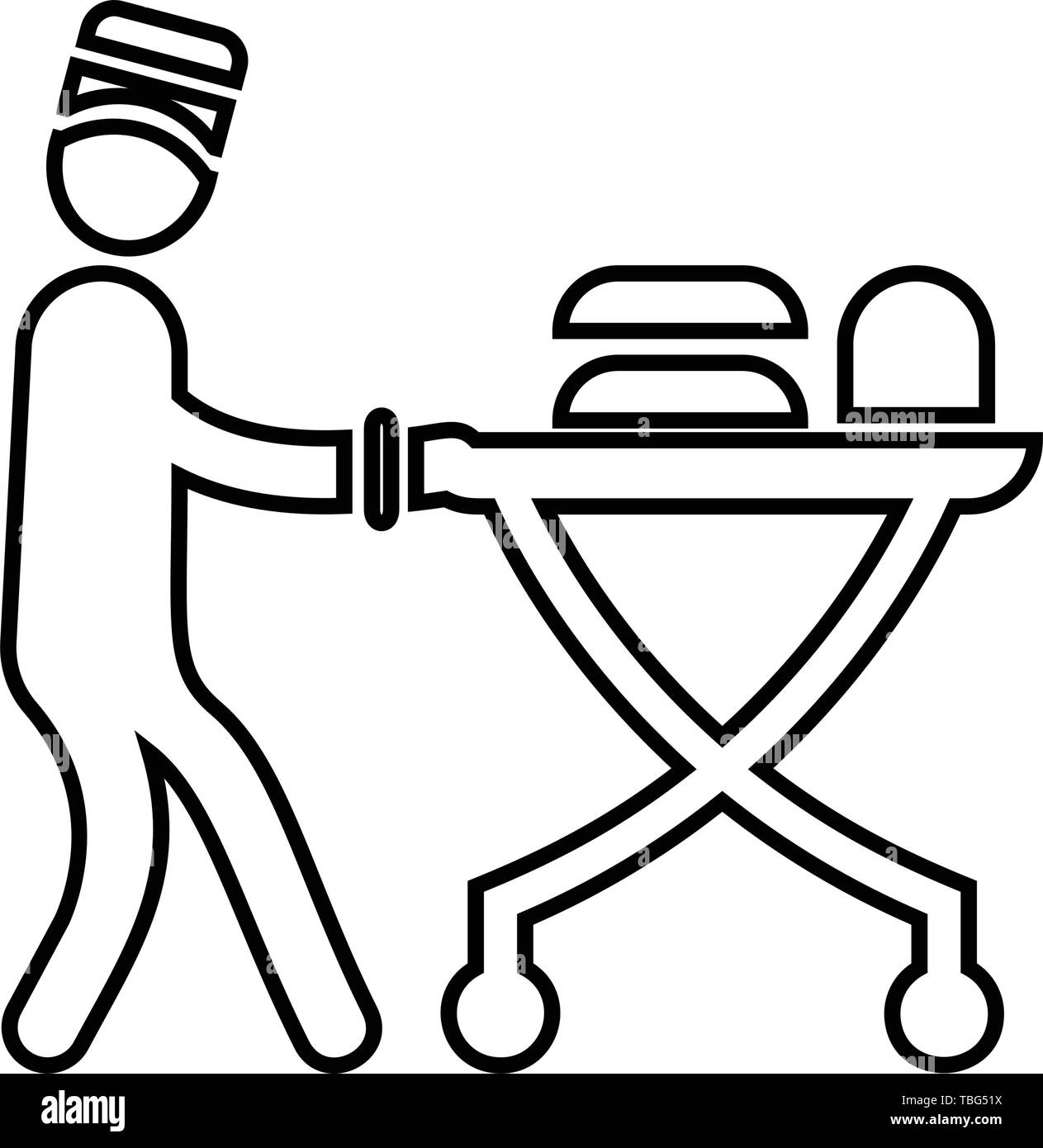 Waiter hand tray on Black and White Stock Photos & Images - Alamy