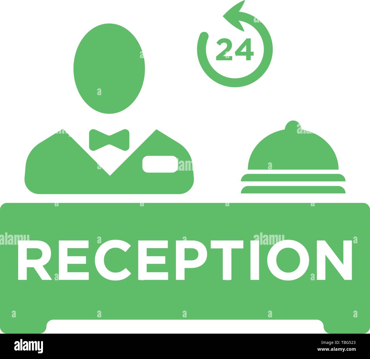 Hotel reception 24-hour service vector Stock Vector Image & Art - Alamy