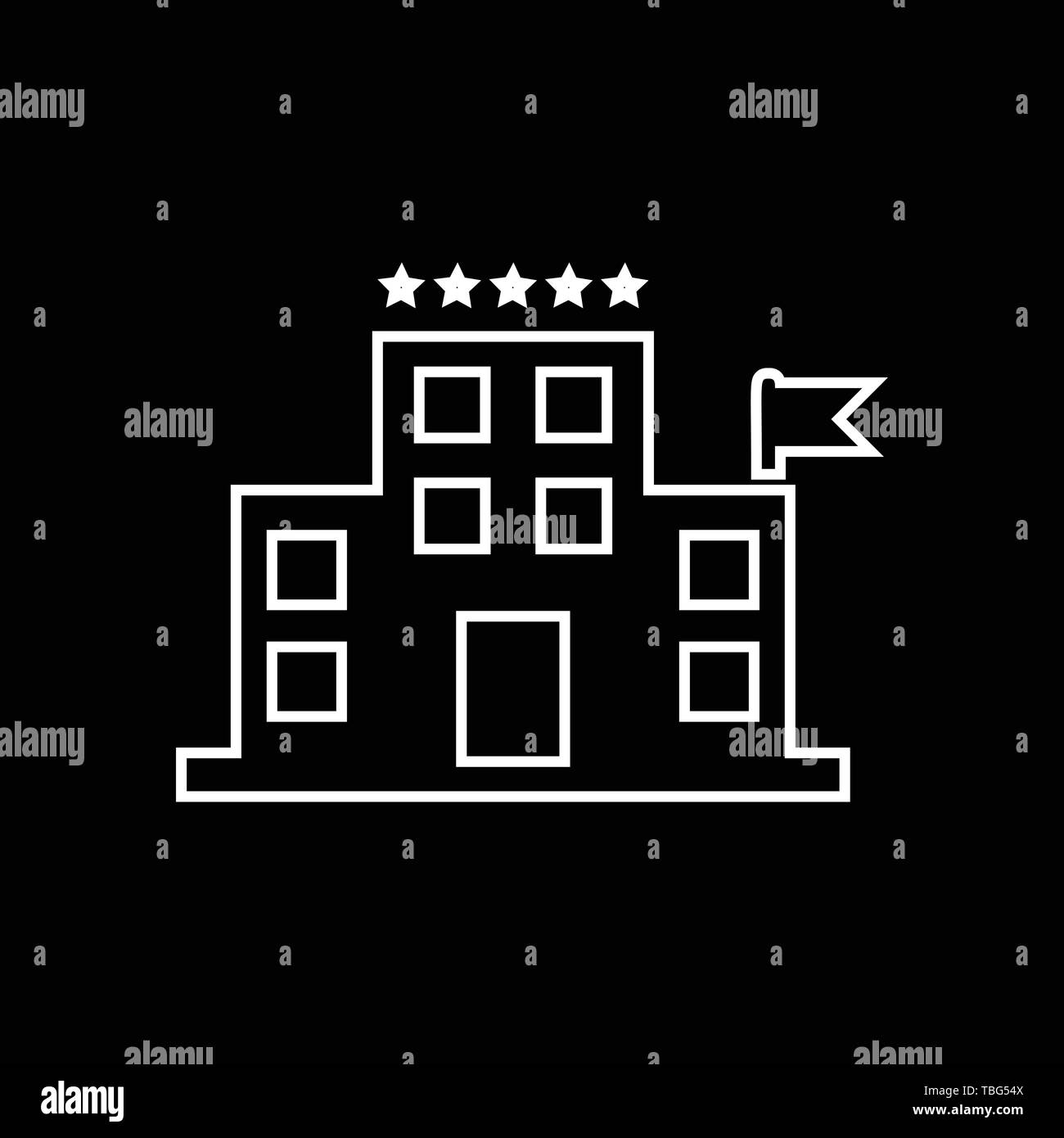 Five-star hotel icon vector Stock Vector Image & Art - Alamy