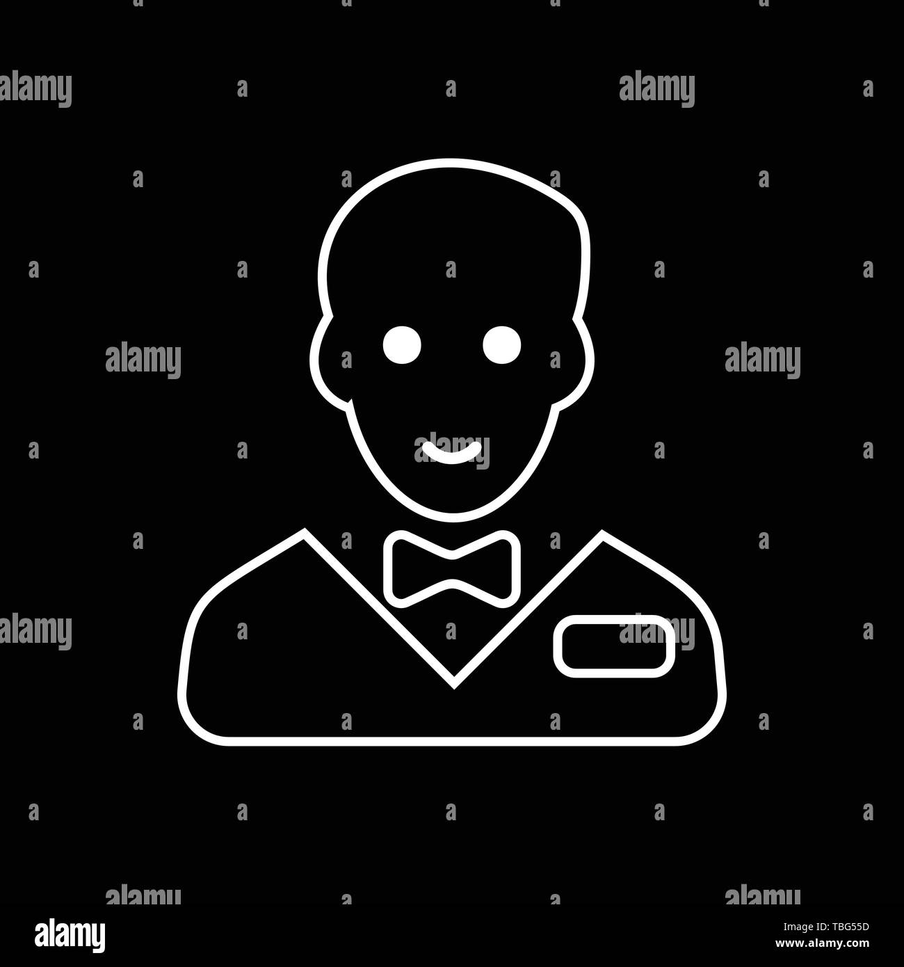 Waiter sign icon vector Stock Vector Image & Art - Alamy