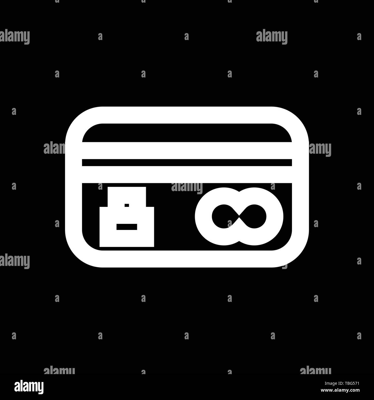 Credit card security icon - Debit card secure sign Stock Vector Image ...