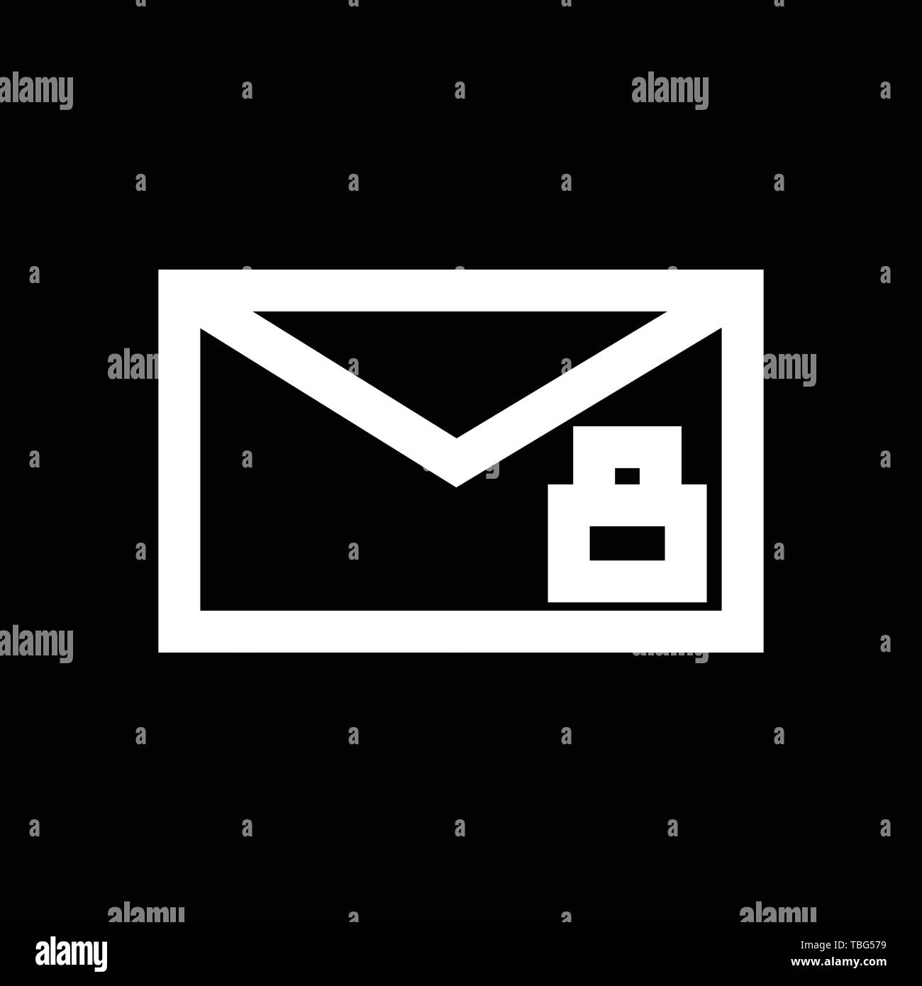 Secure Mail icon - Email security sign Stock Vector Image & Art - Alamy