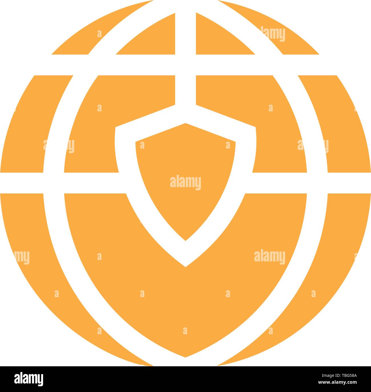 Global security icon - Protection world sign Stock Vector Image & Art ...
