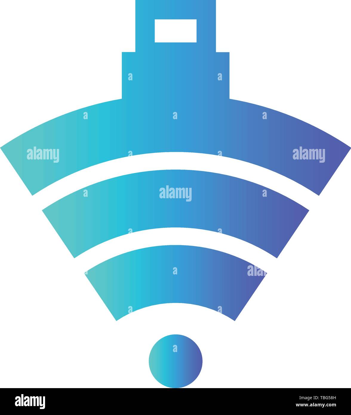 Wireless security icon - Protection wireless sign - Wifi lock Stock ...