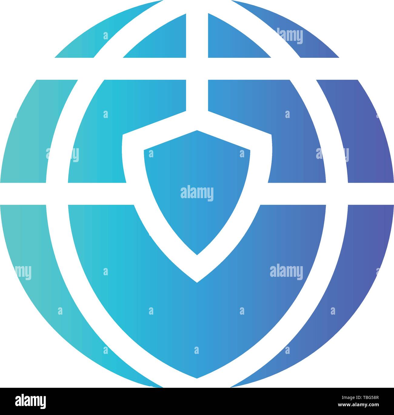 Global security icon - Protection world sign Stock Vector Image & Art ...