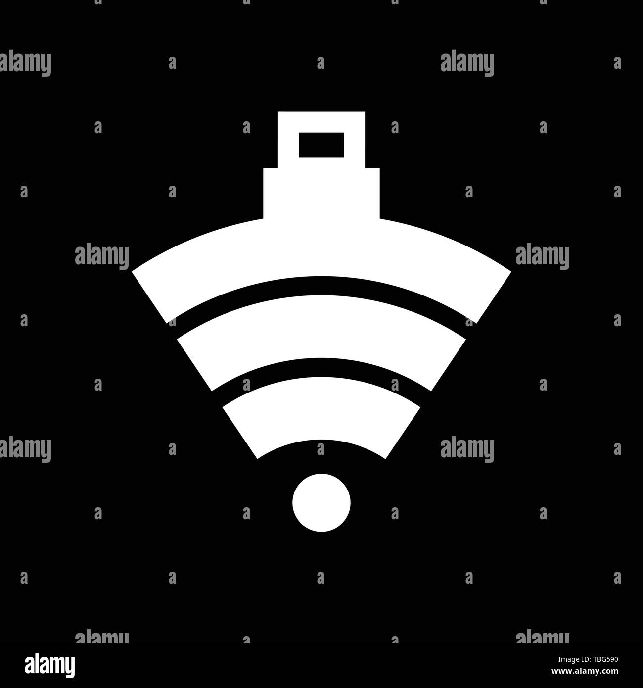 Wireless security icon - Protection wireless sign - Wifi lock Stock ...