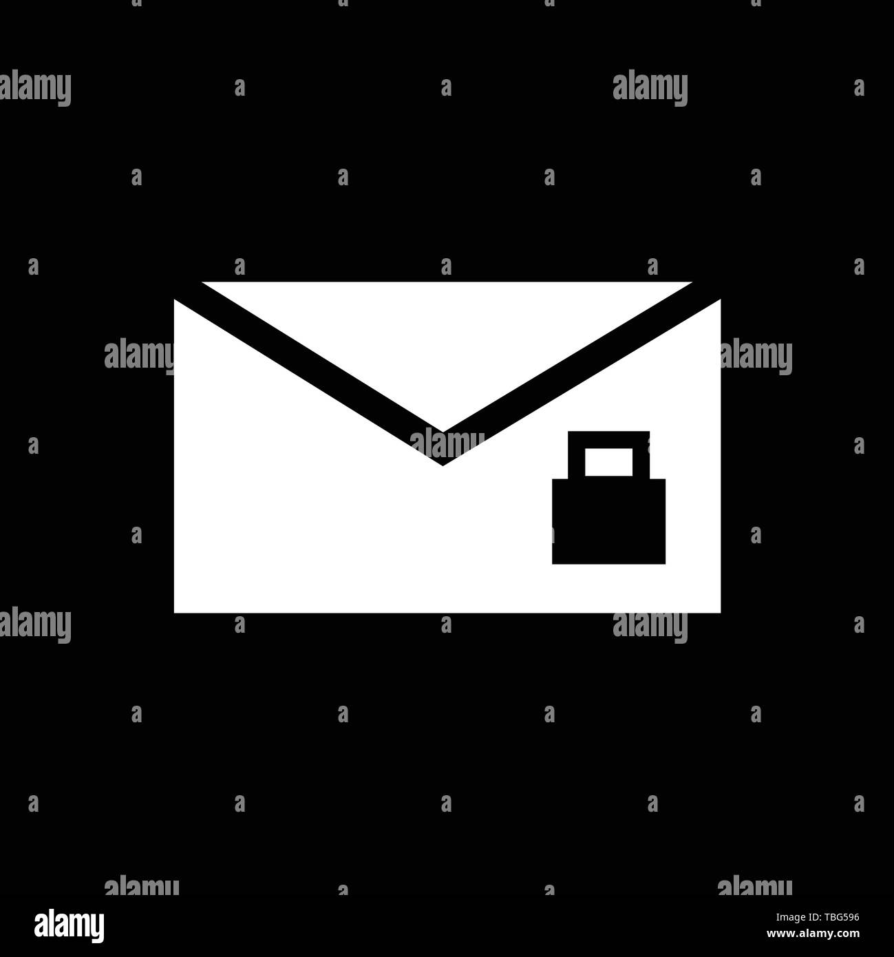 Secure Mail icon - Email security sign Stock Vector Image & Art - Alamy