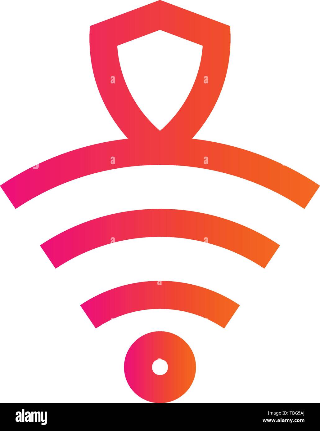 Wireless security icon - Protection wireless sign - Wifi lock Stock ...