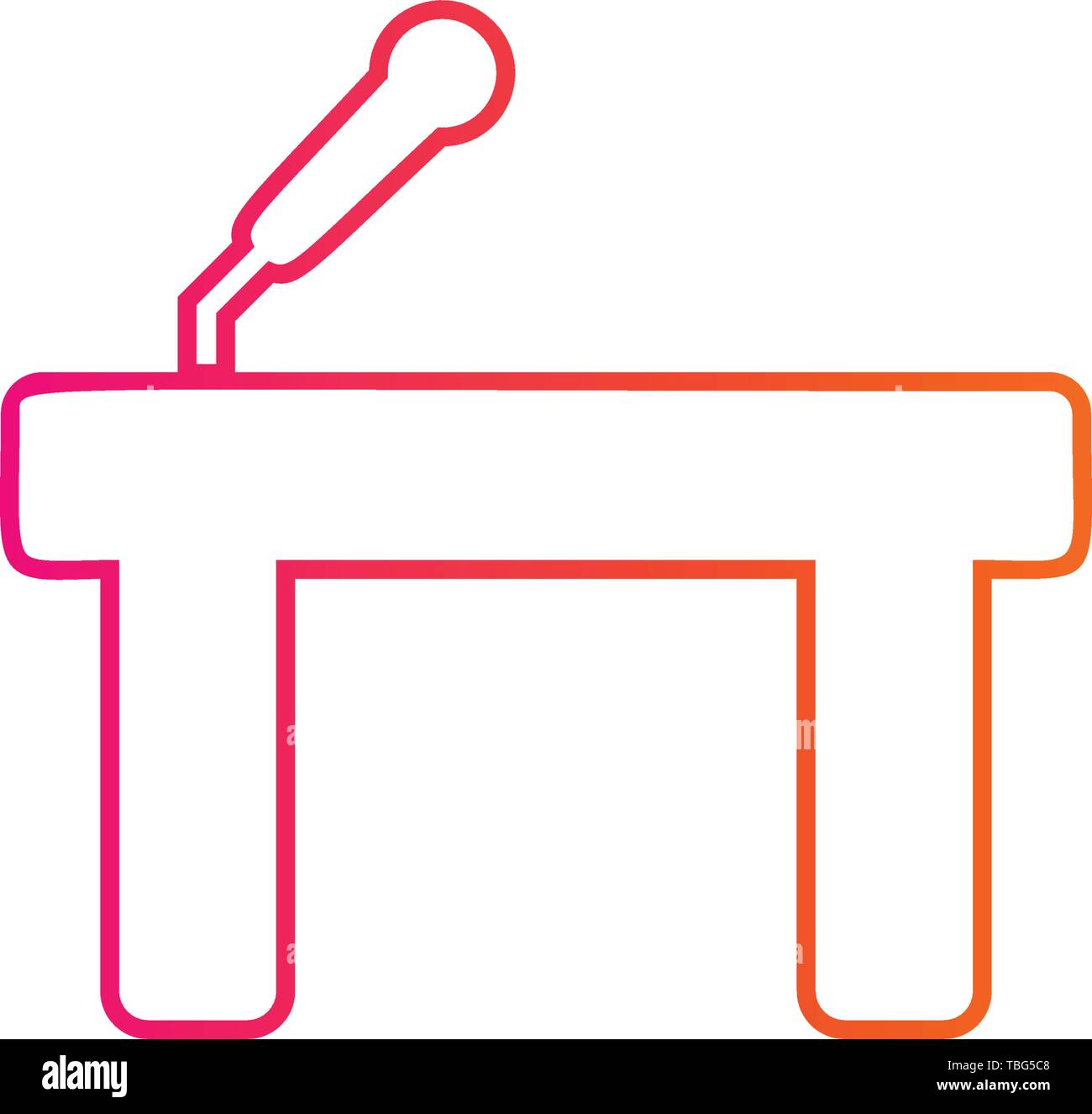 Microphone with table icon Stock Vector Image & Art - Alamy