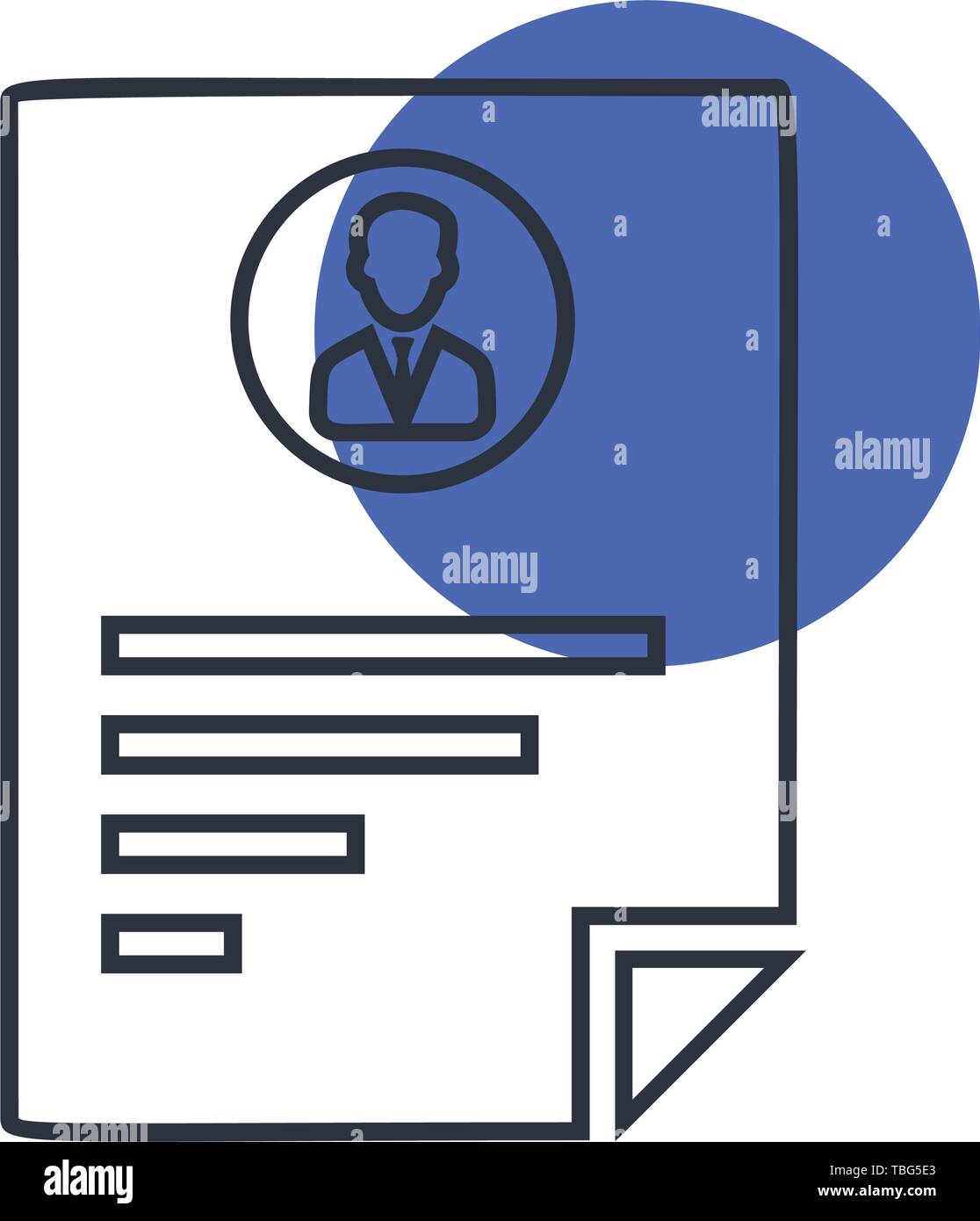 Resume Vector Icon - Cv sign Stock Vector Image & Art - Alamy