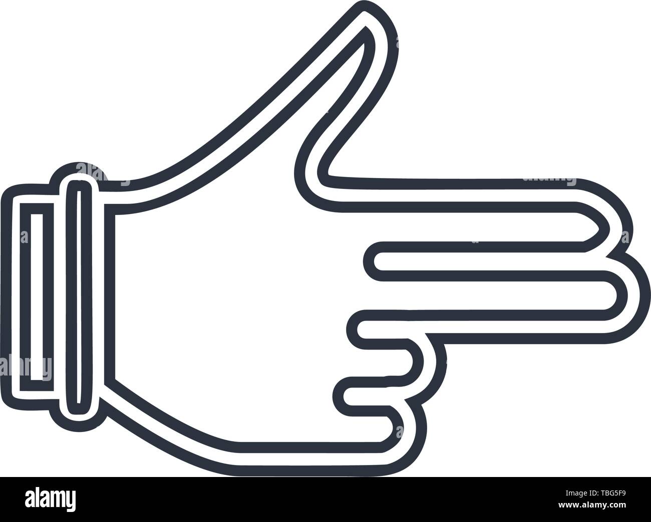 Hand vector icon - vector Stock Vector Image & Art - Alamy