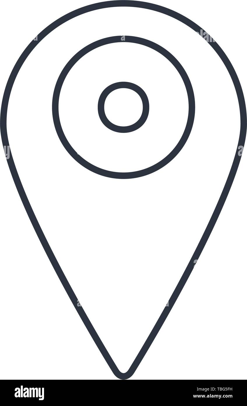 Location vector icon - Place symbol - GPS pictogram Stock Vector Image ...