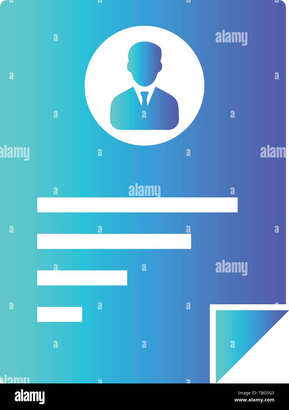 Resume Vector Icon - Cv sign Stock Vector Image & Art - Alamy