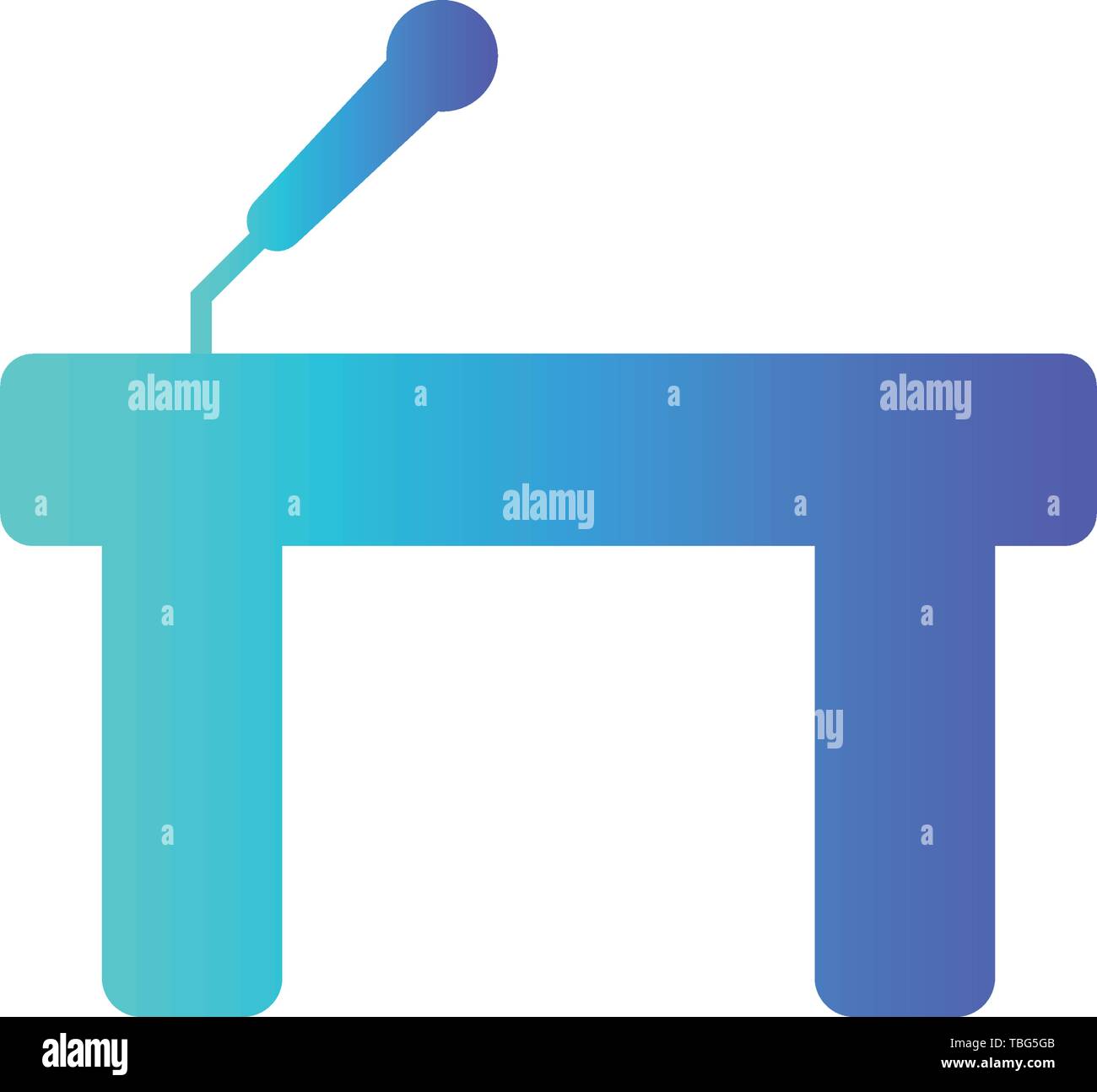 Microphone with table icon Stock Vector Image & Art - Alamy