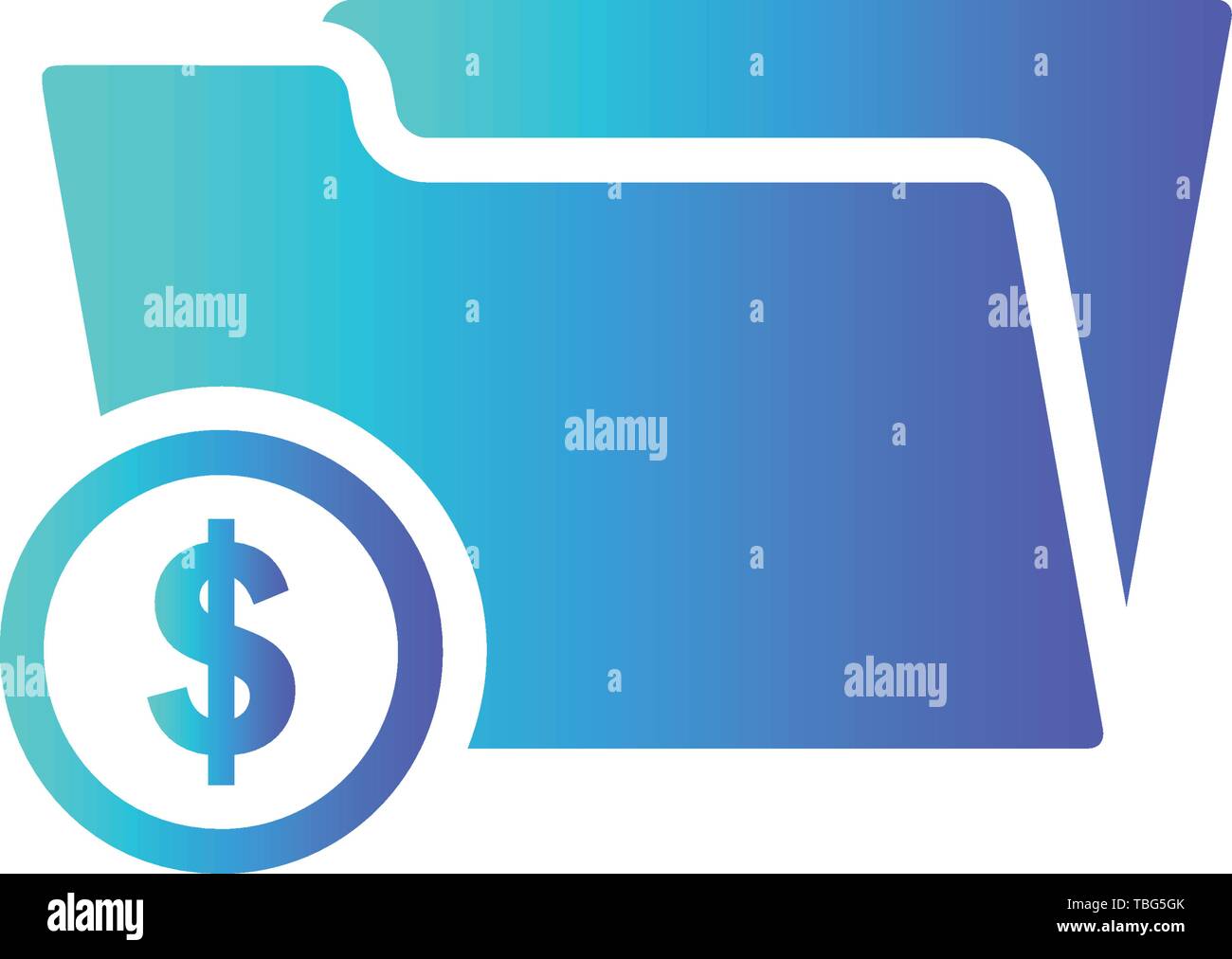 Dollar folder vector icon - Financial Folder simple icon Stock Vector ...