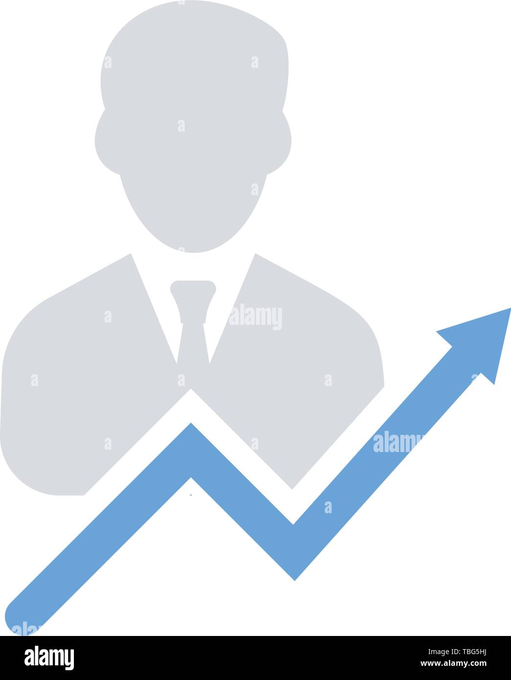 Arrow going up - with businessman icon vector Stock Vector Image & Art ...