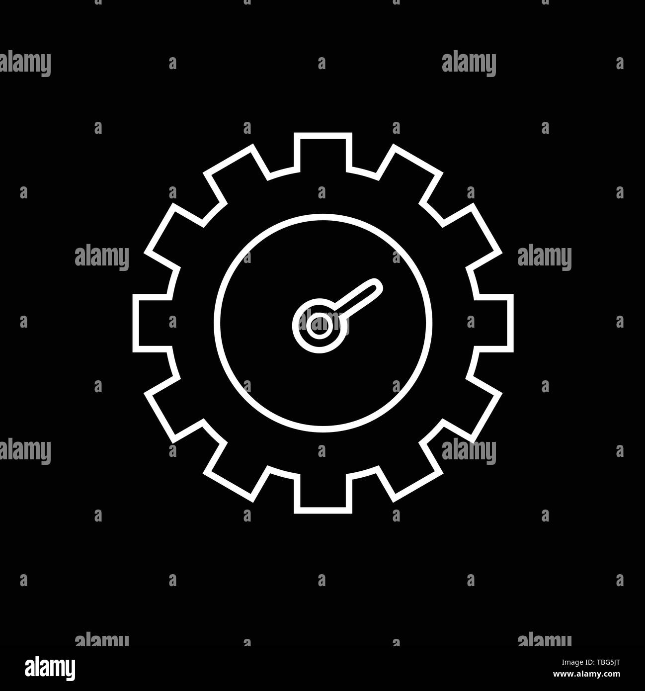 Clock and gear Stock Vector Images - Alamy