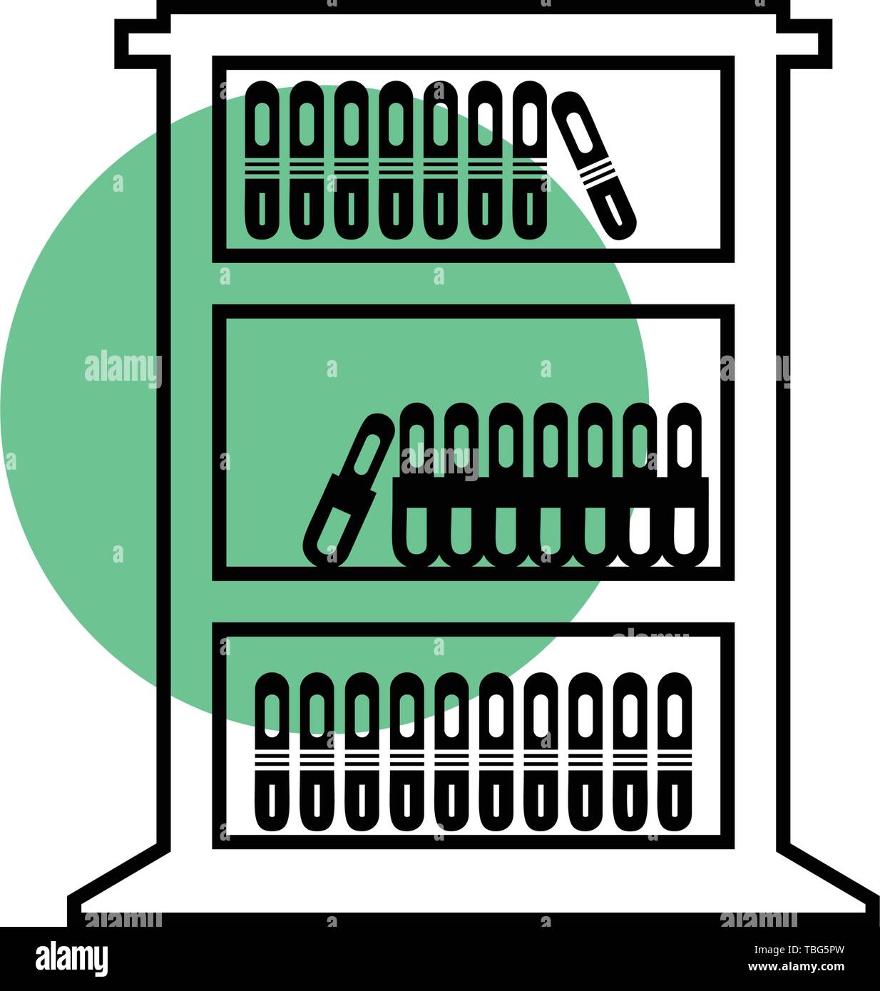 Office bookshelf Icon vector - Bookshelf sign Stock Vector Image & Art ...