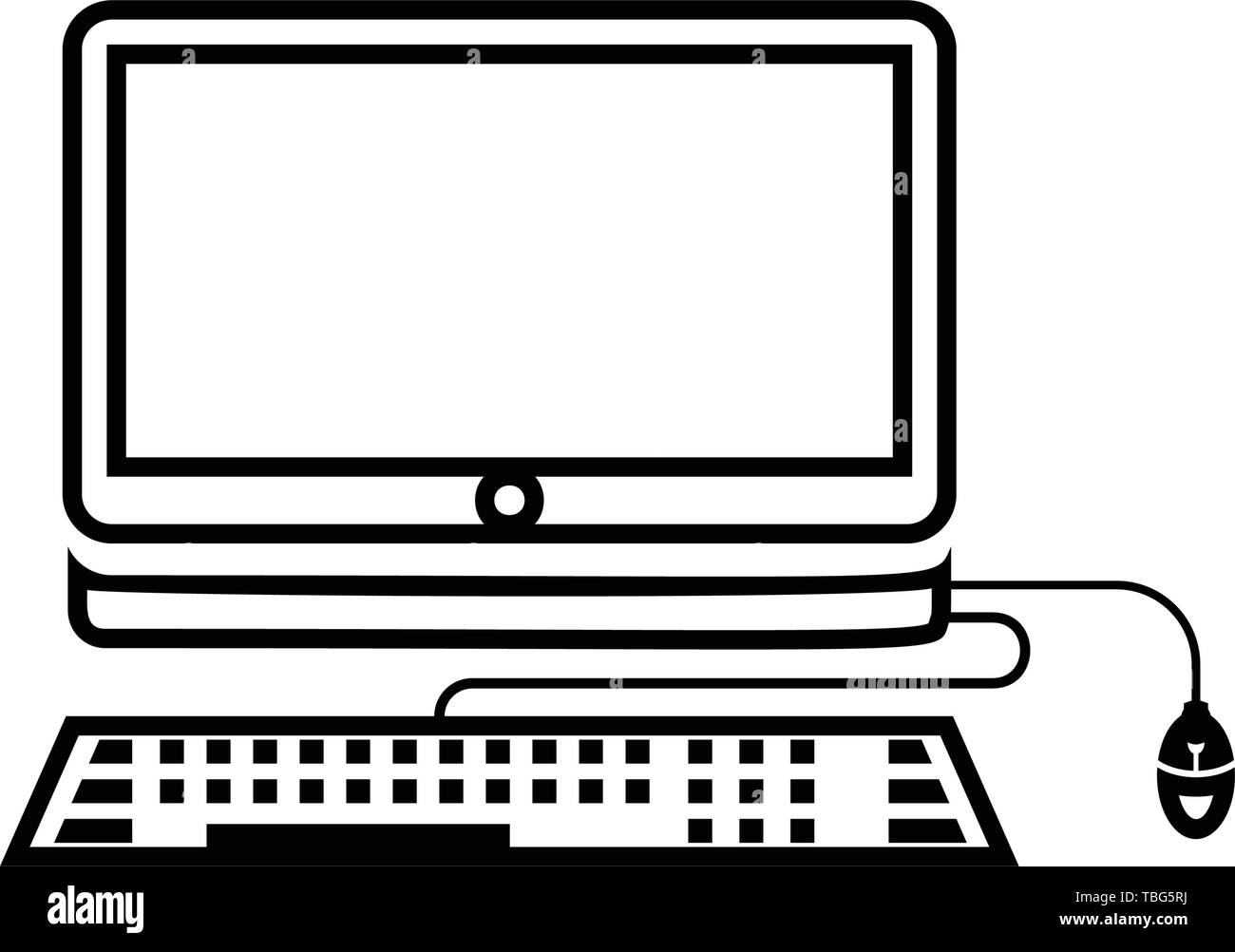 Office computer icon - computer sign vector Stock Vector Image & Art ...