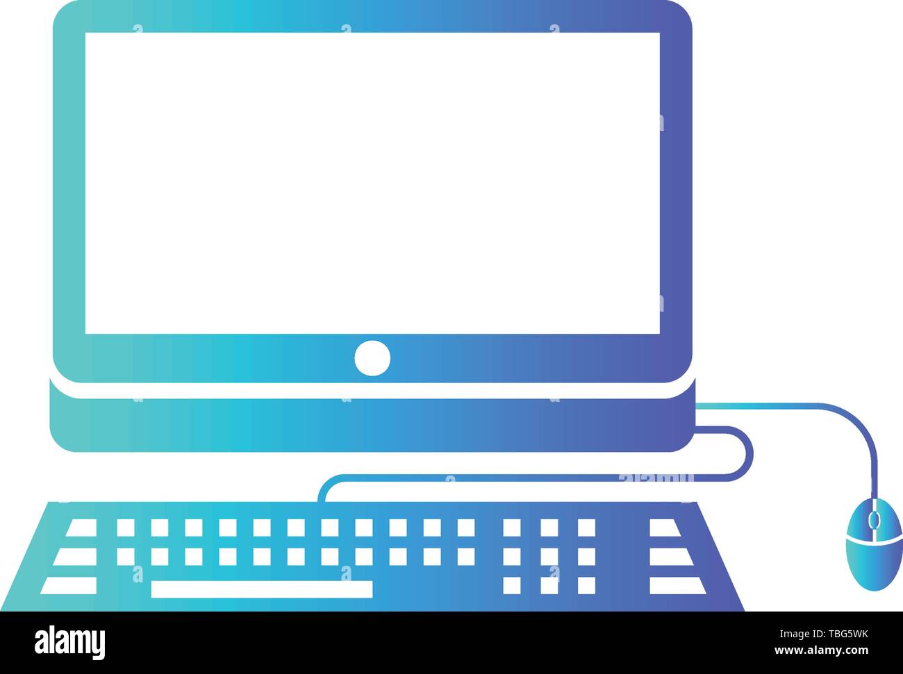 Office computer icon - computer sign vector Stock Vector Image & Art ...