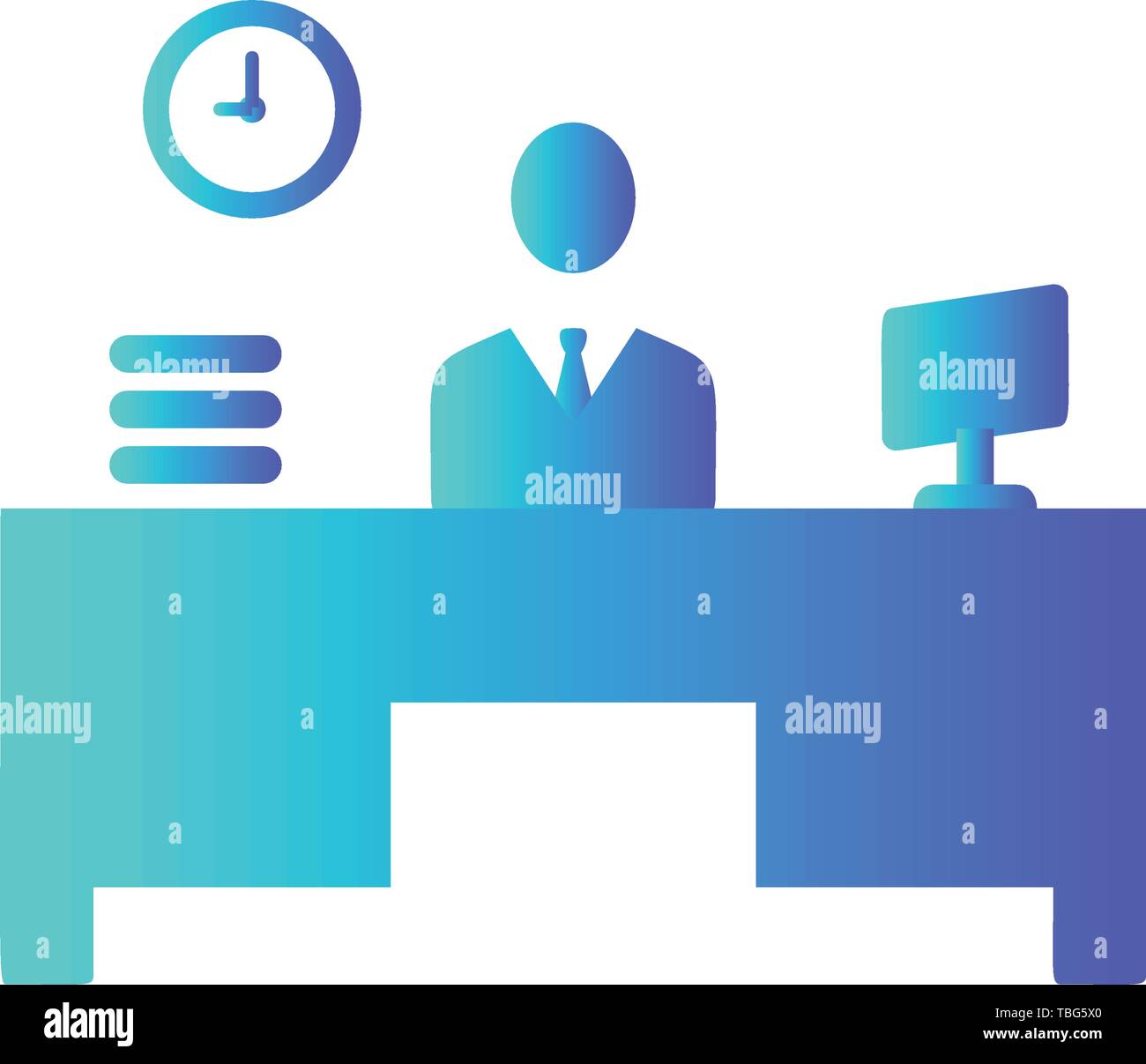 Sign in desk Stock Vector Images - Alamy