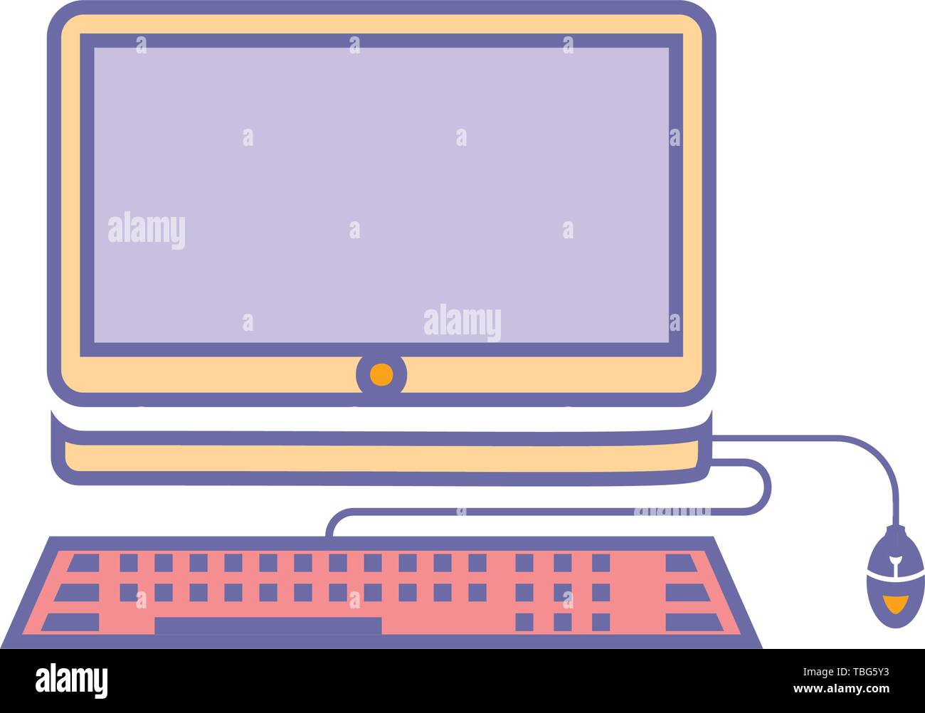 Office computer icon - computer sign vector Stock Vector Image & Art ...