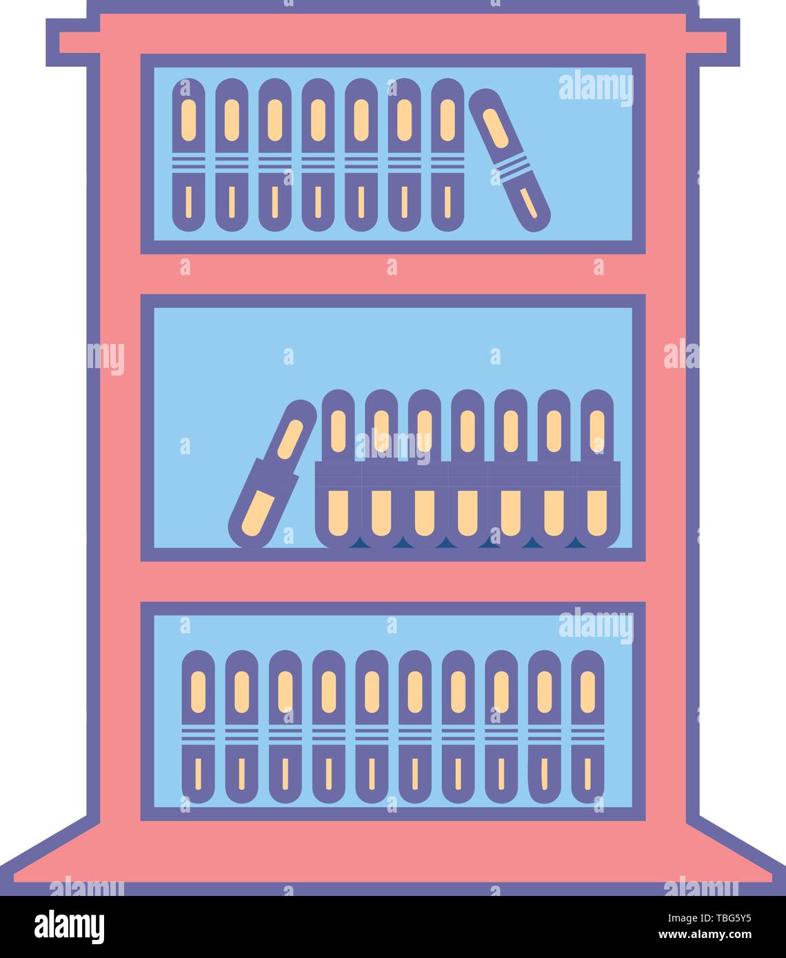 Office bookshelf Icon vector - Bookshelf sign Stock Vector Image & Art ...